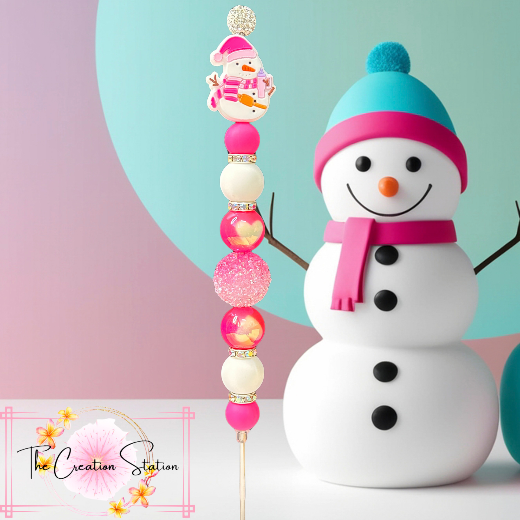 Pink Snowman-Pokey Pal – The Creation Station